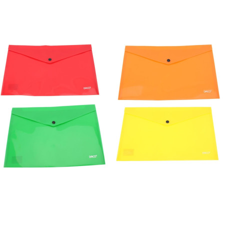 Mapa plastic cu buton A4 12buc/set Daco